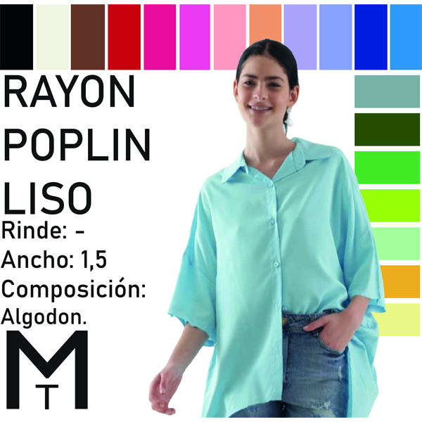 Rayon Poplin Liso – MODA TEXTIL